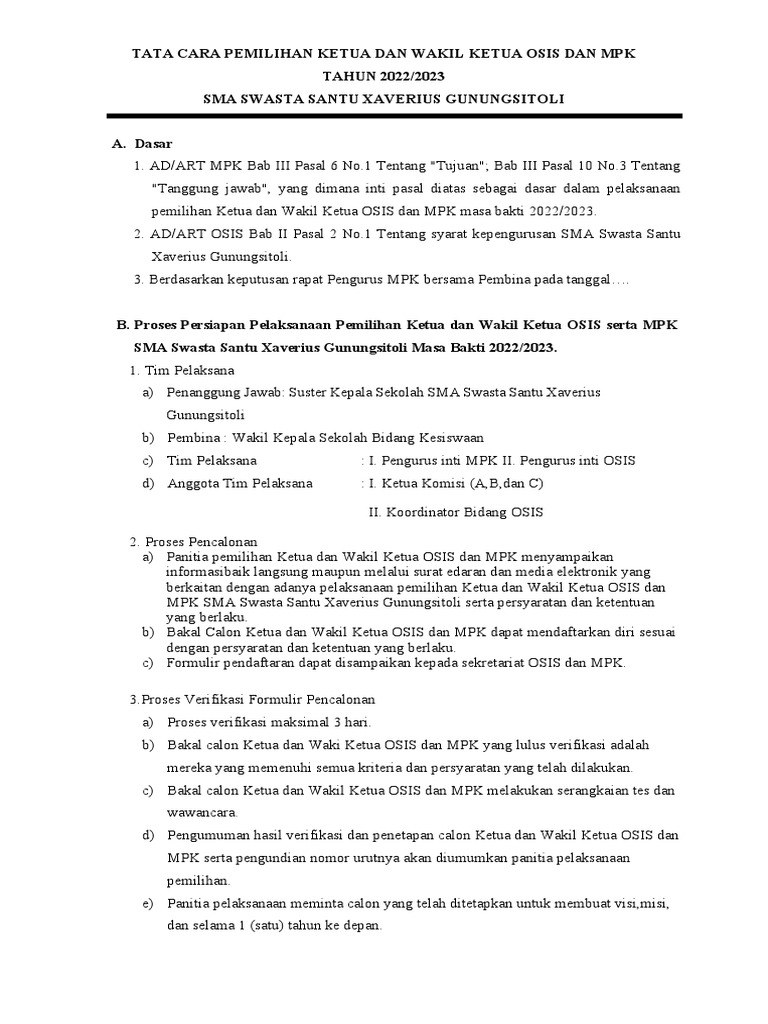 Juknis Pemilihan Pengurus Baru.pdf | PDF