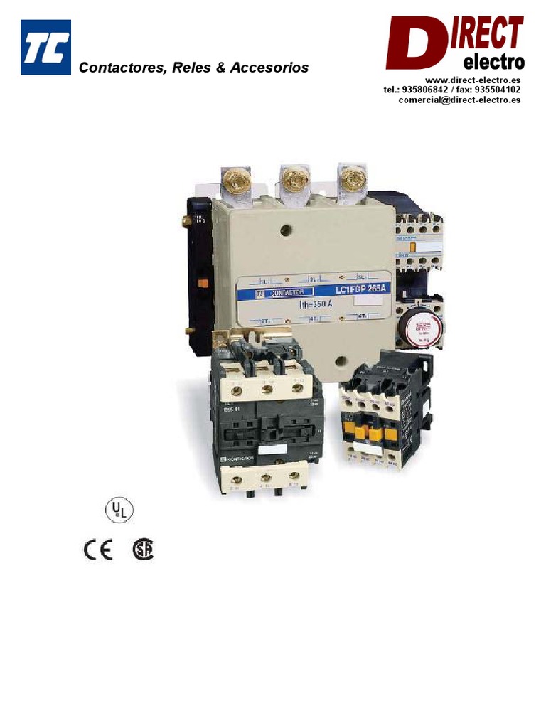 Catálogo de Contactores TC y Accesorios | PDF | Corriente eléctrica ...