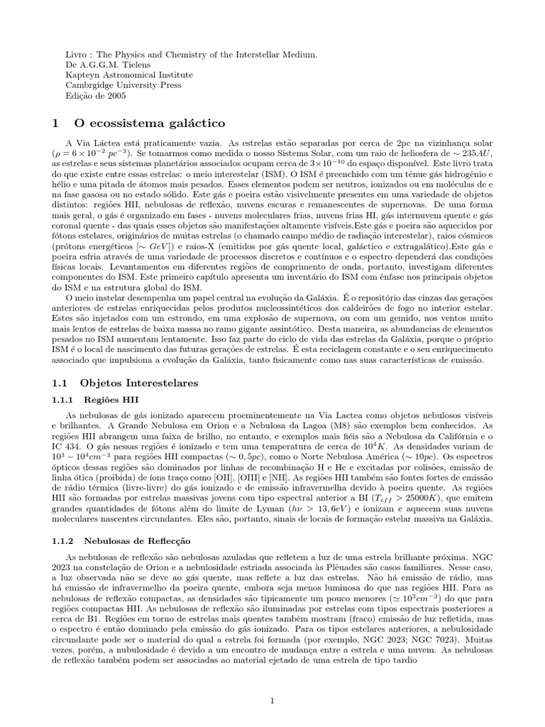 The Physics and Chemistry of The Interstellar Medium - Tielens | PDF ...