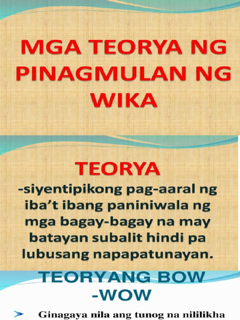 Teorya NG Wika | PDF