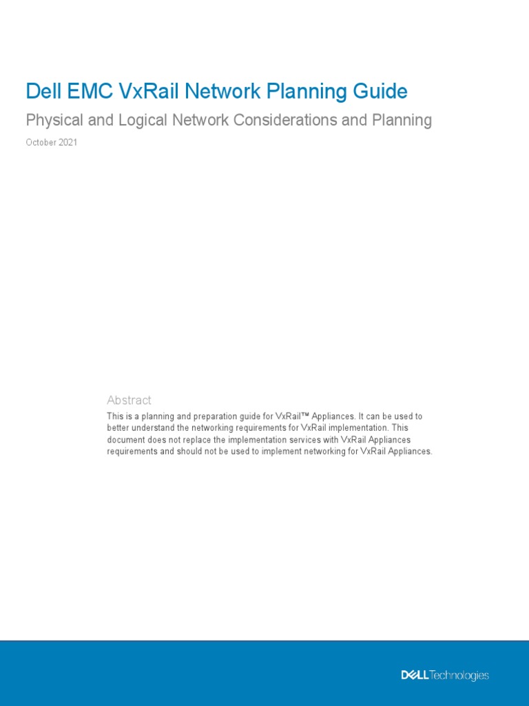h15300 Vxrail Network Guide | PDF | Computer Network | Network Switch