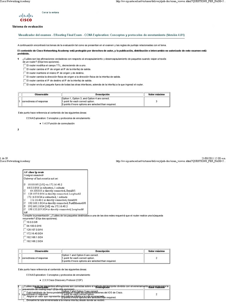 Modelo Examen Final Modulo 2 Pdf Enrutador Computación Dirección Ip