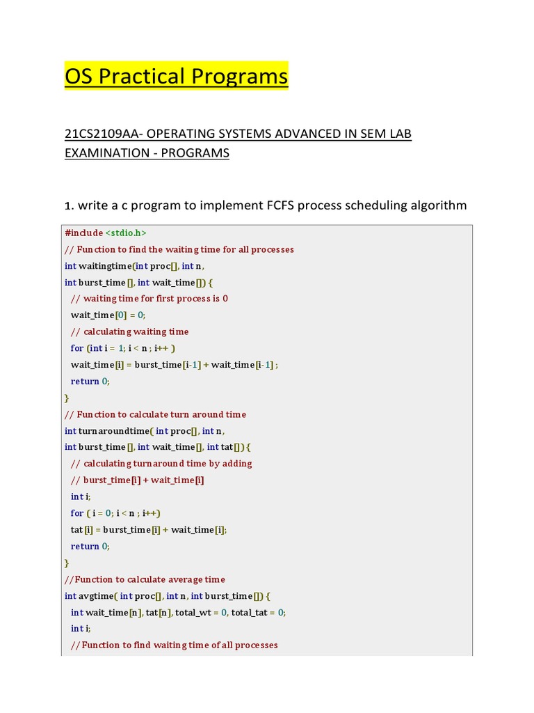 OS Practical Programs PDF | PDF | Computer Engineering | Computer Architecture