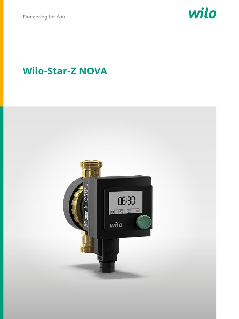 Wilo Datasheet - FR - FR - Wilo Star Z Nova | PDF | Pompe | Soupape
