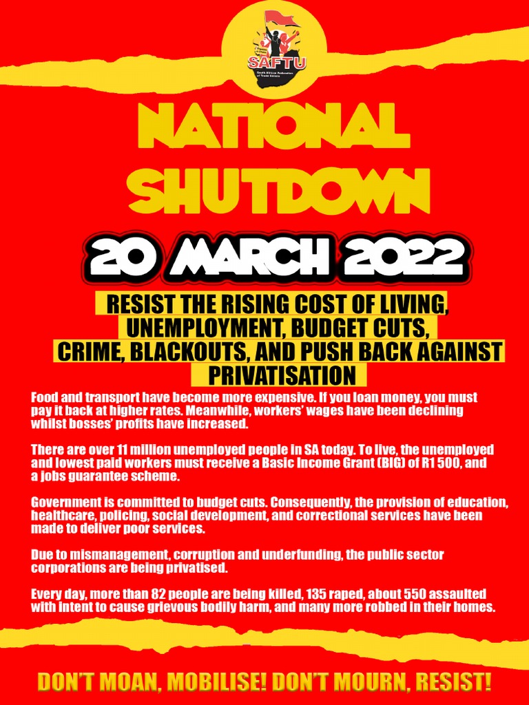 Pamphlet National Shutdown | PDF