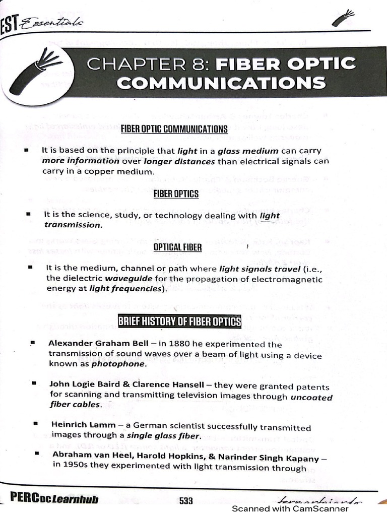 Fiber Optics Notes | PDF