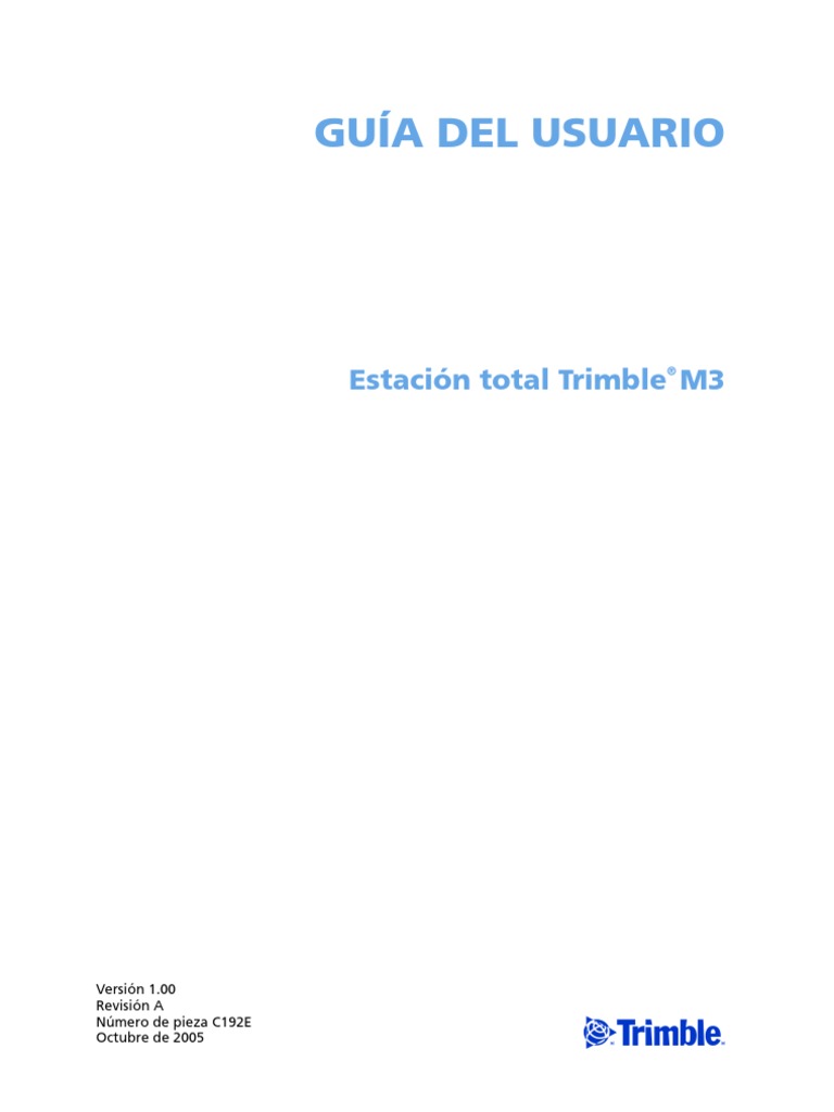 Trimble - M3 - Manual Usuario | PDF | Periférico | Batería (electricidad)