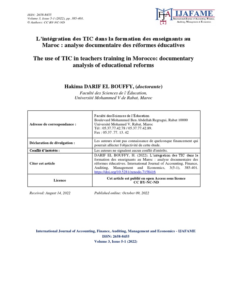 801-Article Text-2130-1-10-20221009 PDF | PDF | Pédagogie | Technologies de l'information et de ...