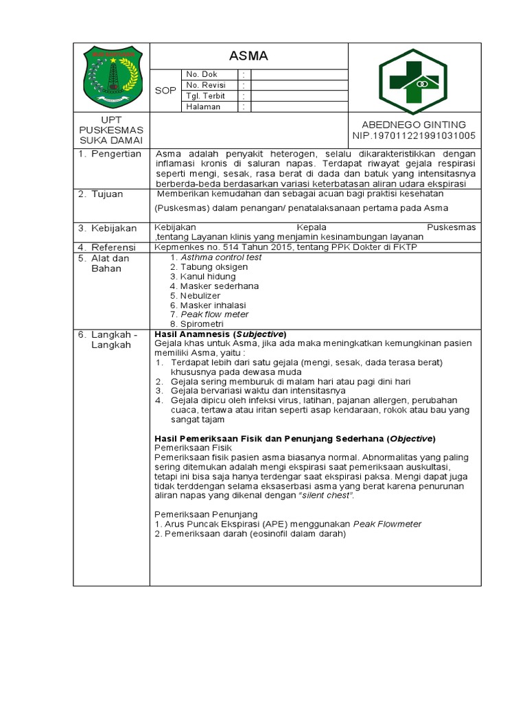 Sop Asma | PDF | Pengembangan Diri | Sains & Matematika