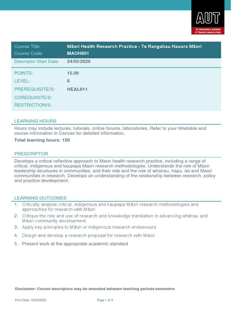 Māori Health Research Practice Te Rangahau Hauora Māori Pdf Pdf