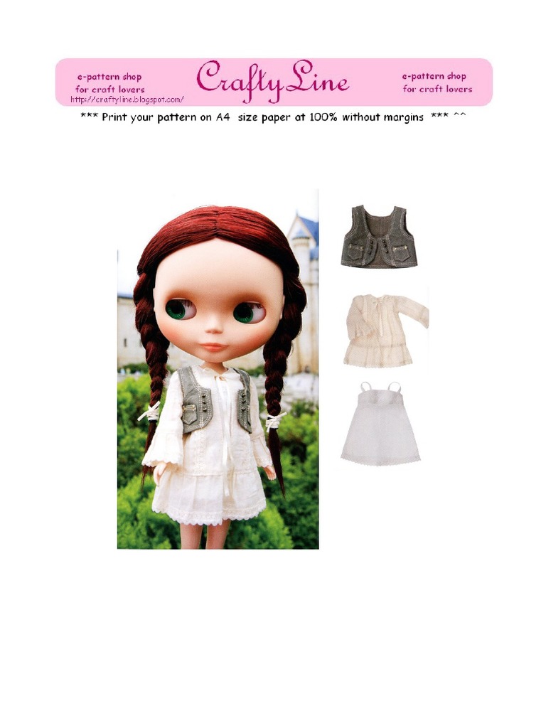 Blythe Vest Dressand Under Dress Sewing Pattern PDF | PDF