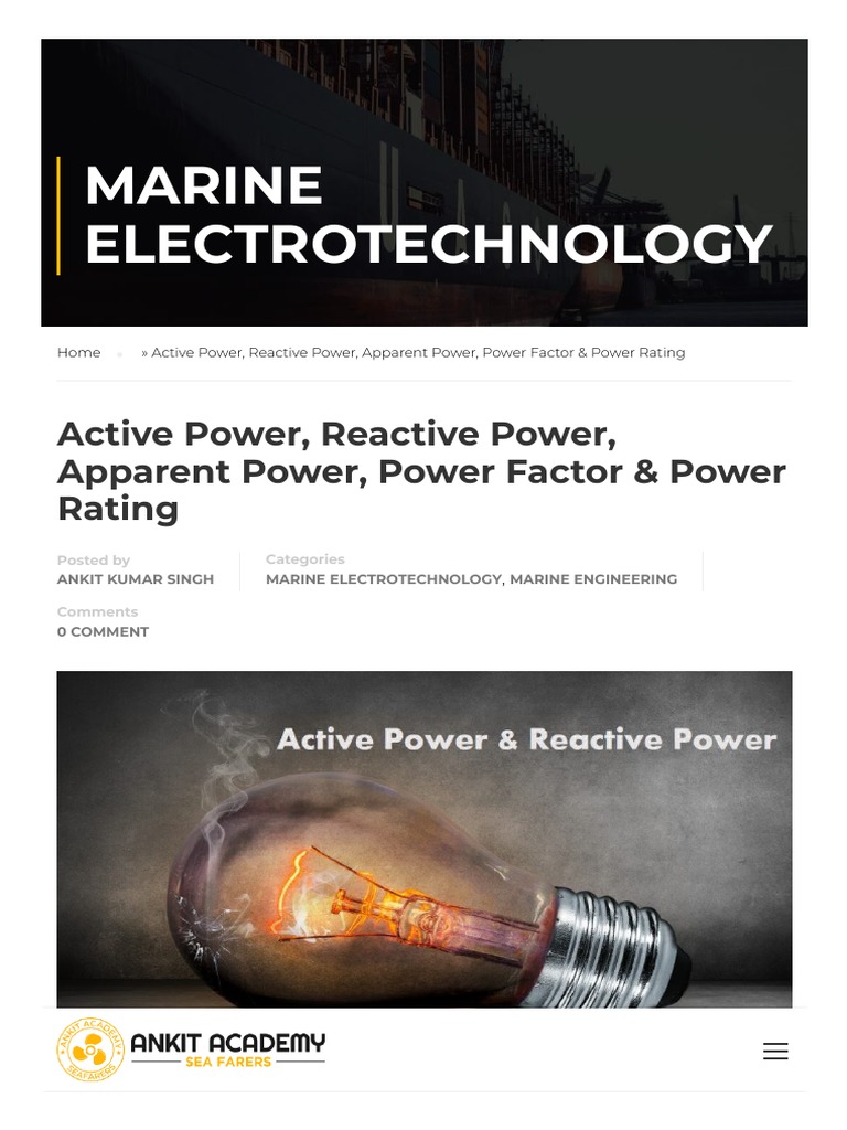 Active Power, Reactive Power, Apparent Power, Powe | PDF | Ac Power | Physical Quantities
