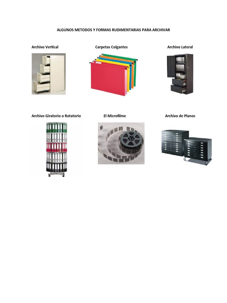 Algunos Metodos y Formas Rudimentarias para Archivar | PDF