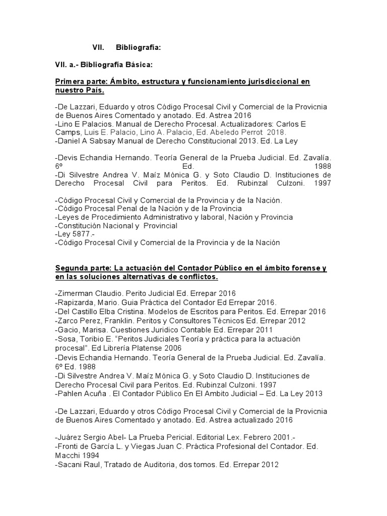 Bibliografía Basica y Complementaria | PDF | Ley procesal | Bancarrota