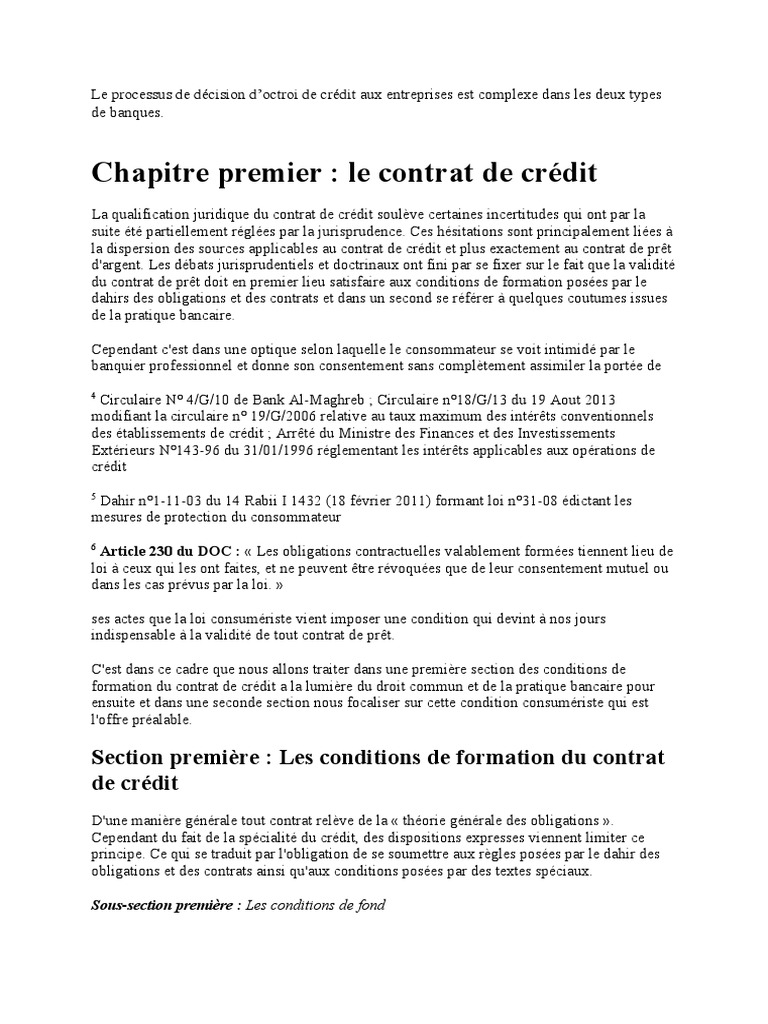 Le Processus de Décision D | PDF | Crédit | Finance et gestion monétaire