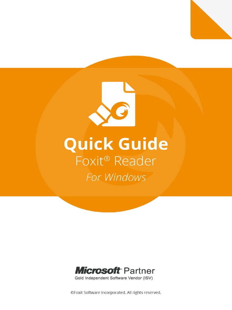 Foxit Reader Quick Start Guide | PDF | Point And Click | Software