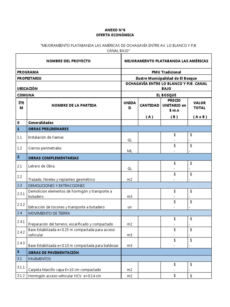 Anexo N°6 Editable | PDF