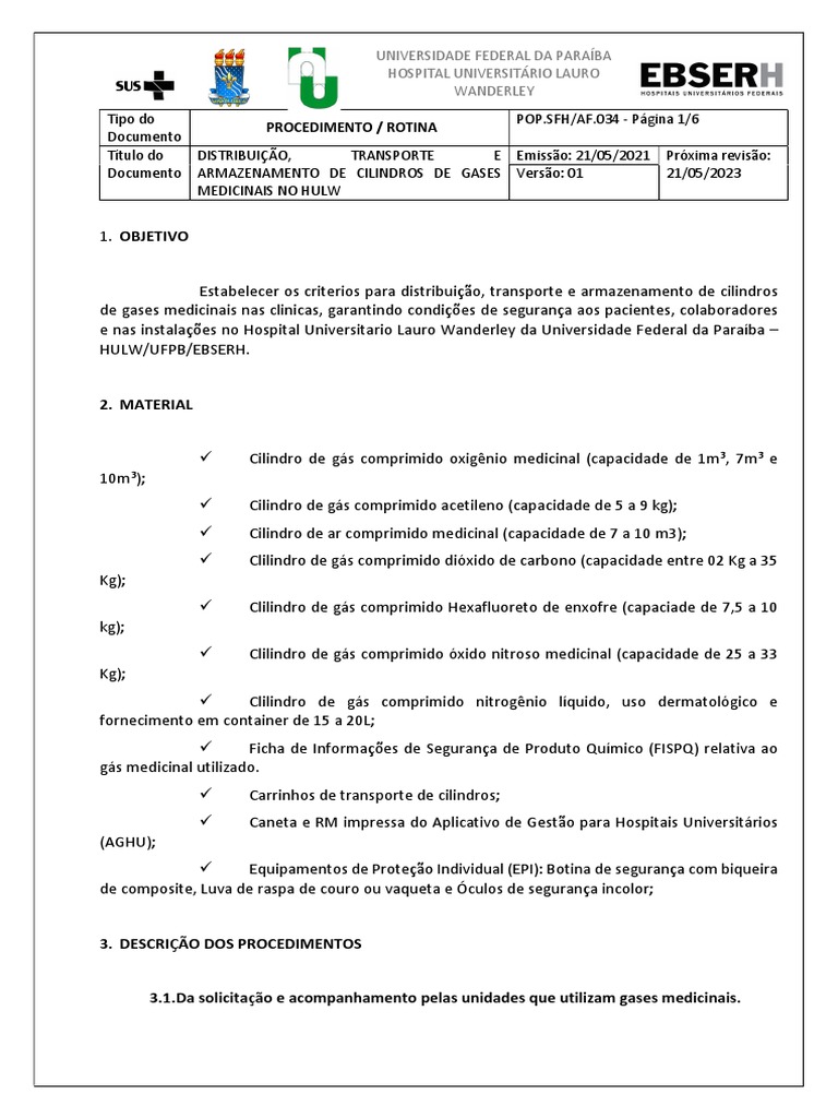 Pop - Sfh.af 34 Distribuicao Transporte e Armazenamento de Cilindros de ...
