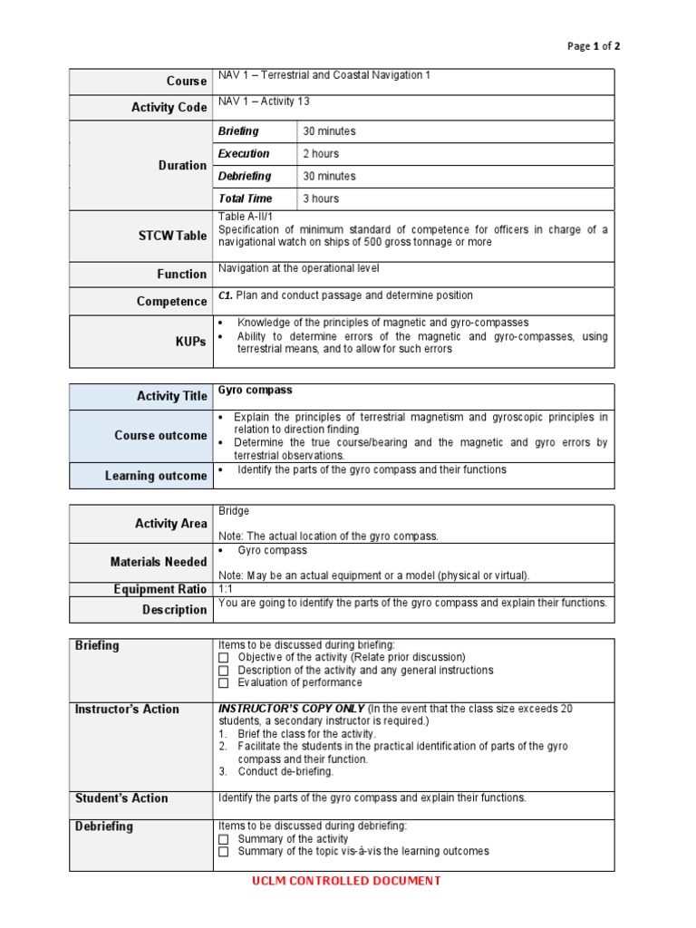 Activity 13 - Gyro Compass | PDF | Gyroscope | Compass