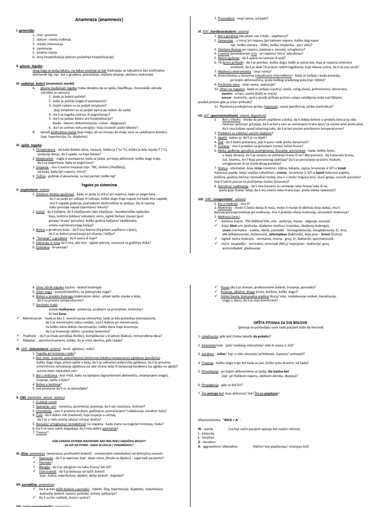 Anamneza ! | PDF