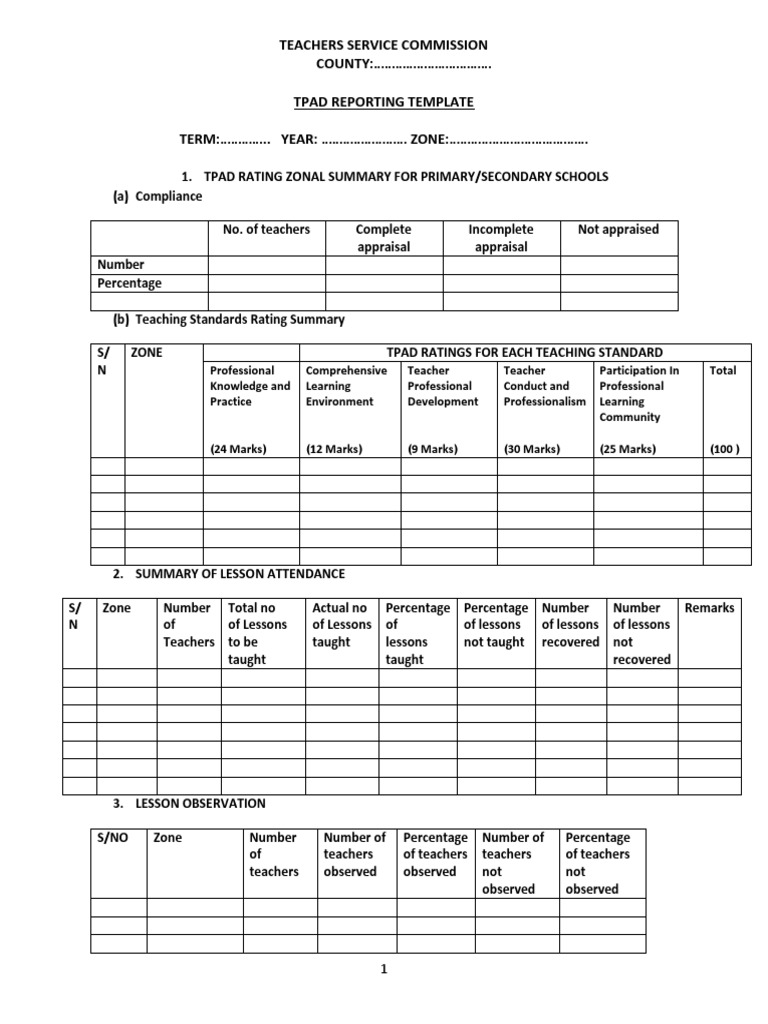 TPAD 2 SUMMARY Template PDF | PDF
