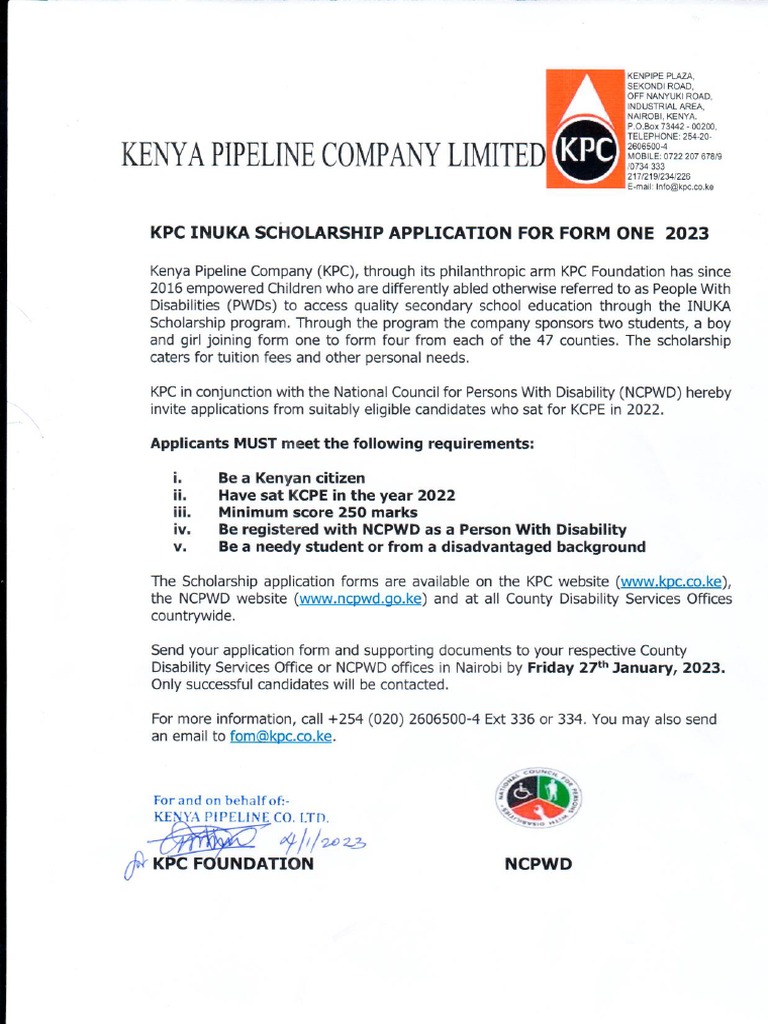 Inuka 2023 Application Letter PDF | PDF