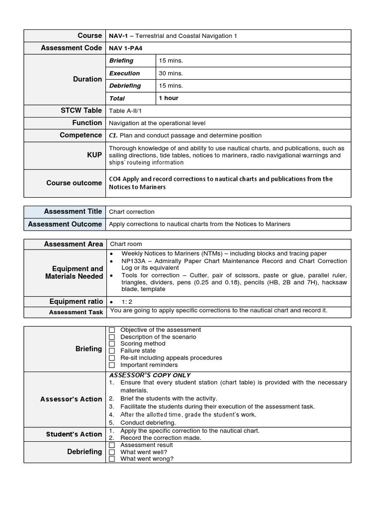 PA4 - Chart Correction PDF | PDF | Navigation