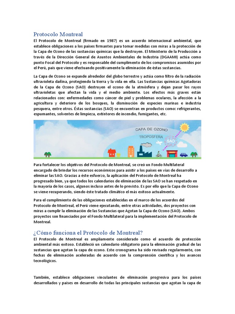 Protocolo Montreal | PDF | Entorno natural