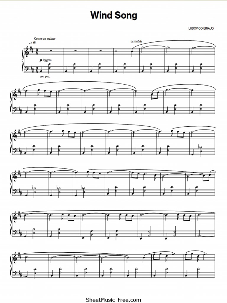 Wind Song Ludovico Einaudi PDF | PDF