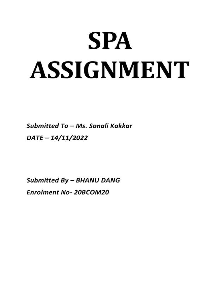 Spa Assignment | PDF | Skill | Creativity