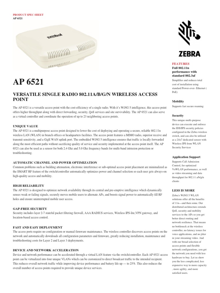 Ap6521 Wireless PDF | Download Free PDF | Computer Network | Ieee 802.11