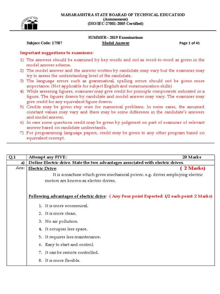 2019 Summer Model Answer Paper (Msbte Study Resources) PDF | PDF ...
