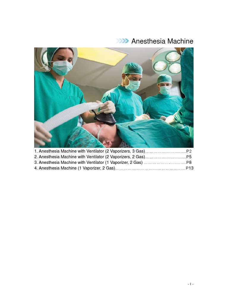 Anesthesia Machine | PDF | Respiratory System | Respiration