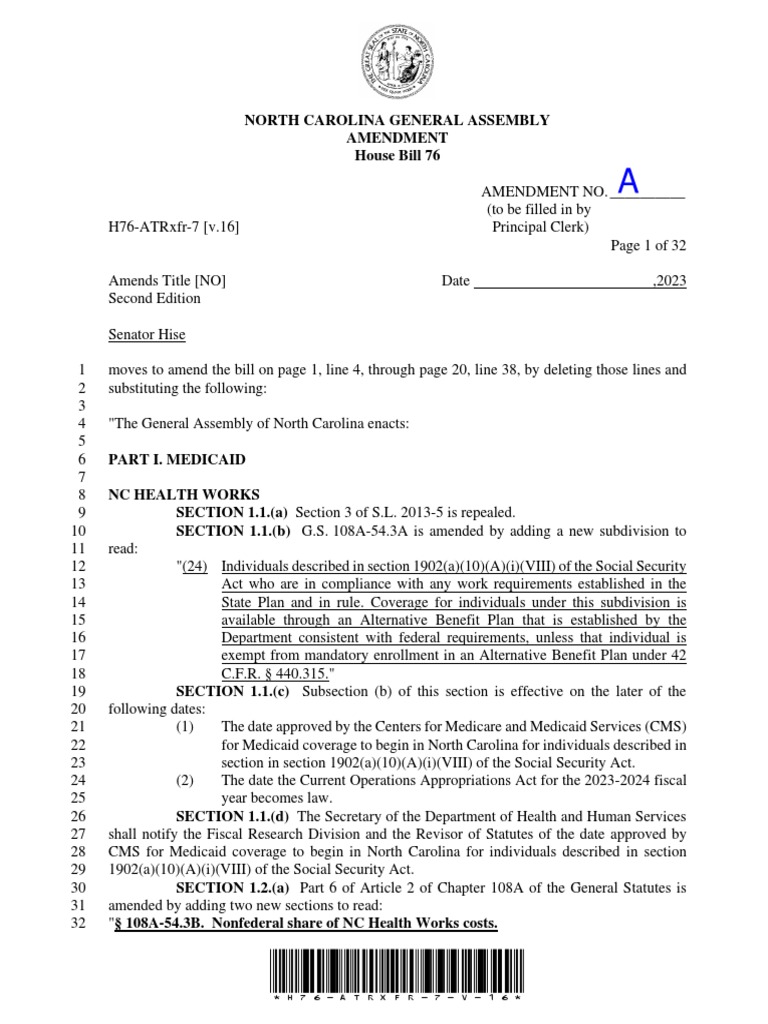Amended Version of House Bill 76 | PDF | Medicaid | Medicare (United ...