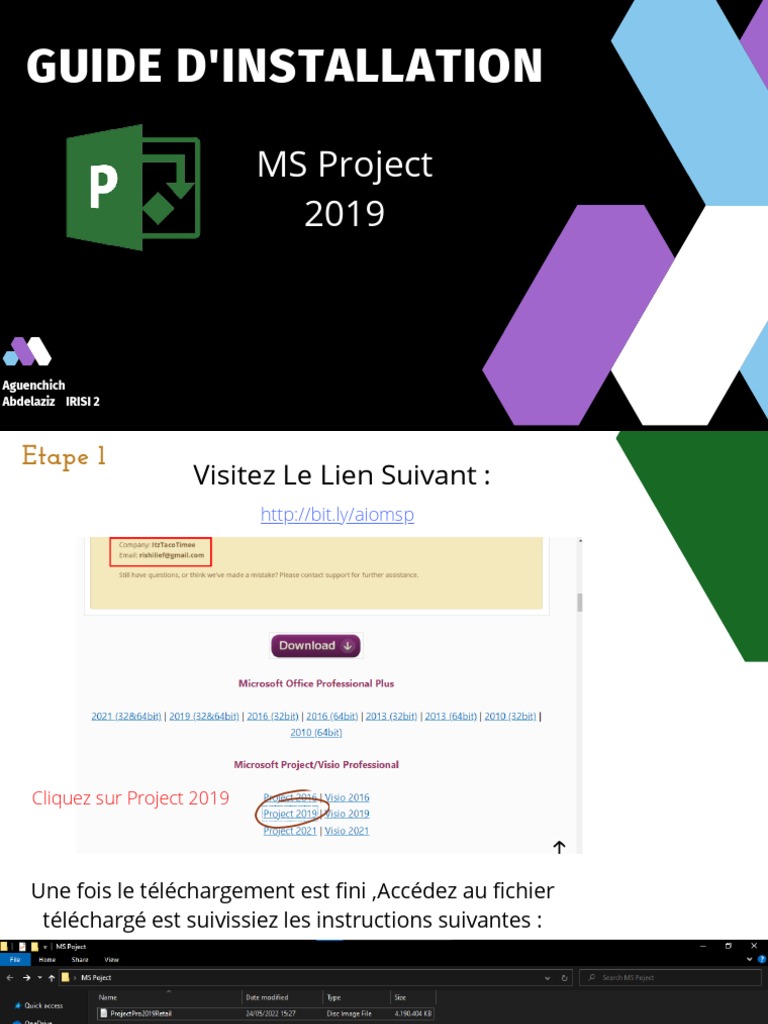 Guide d'installation de MS Project 2019 | PDF