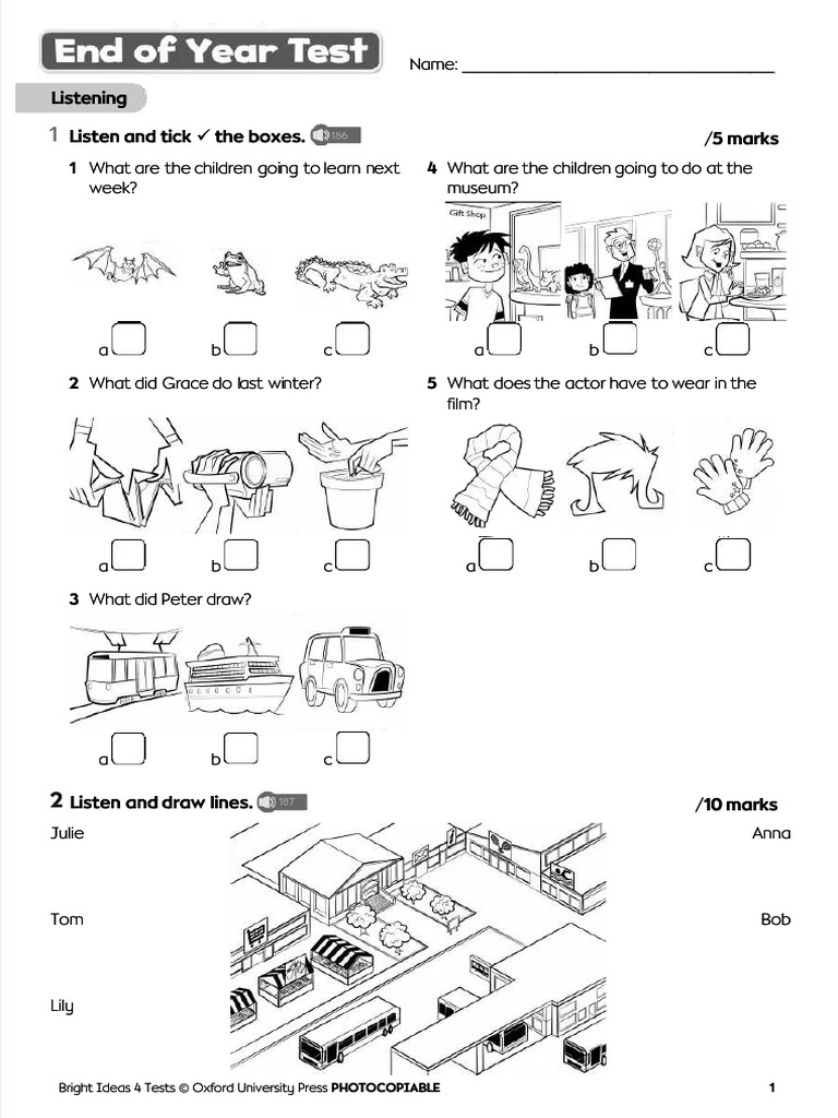 Bright Ideas 4 Eoy Test - Compress | PDF