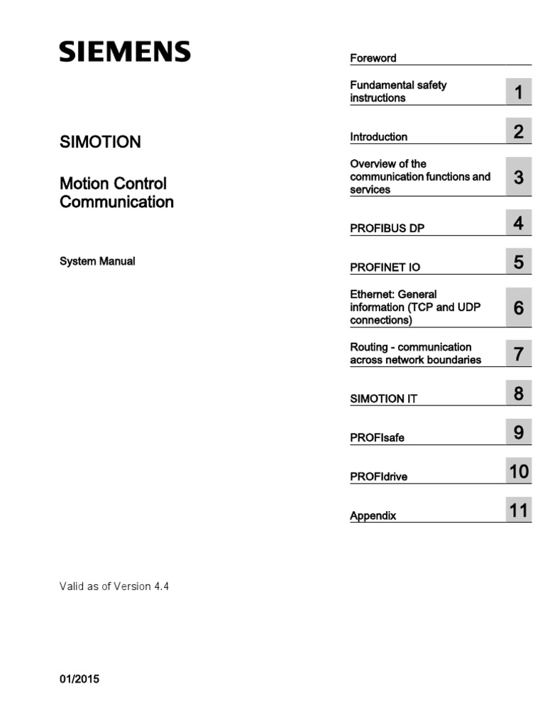 Simotion Motion Control Communication System Manual | PDF | Computing | Computer Engineering