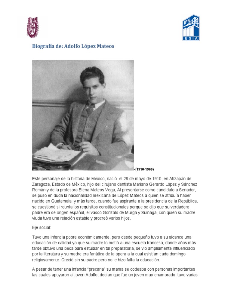 Biografía de Adolfo Lopez | PDF