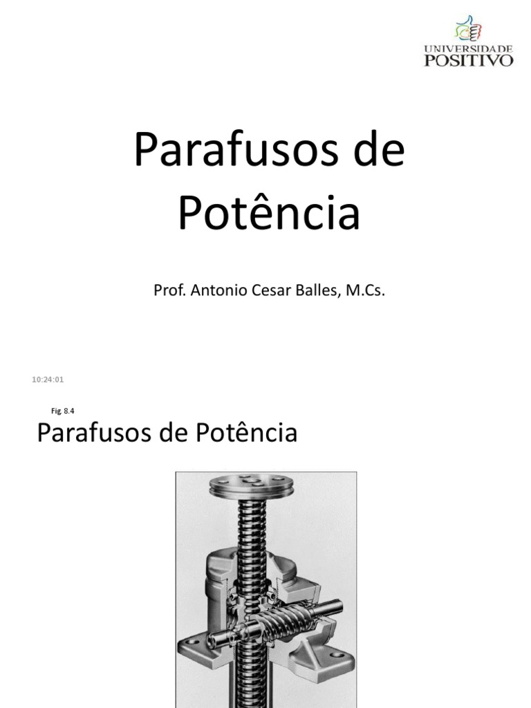 Aula 2 - Parafusos de Potencia - 130808 | PDF