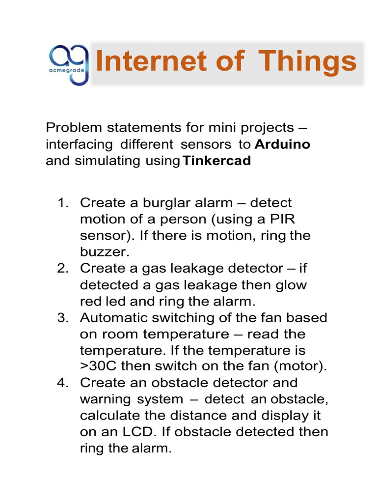 Acmegrade IOT Mini Project August Task Deails | PDF | Computers