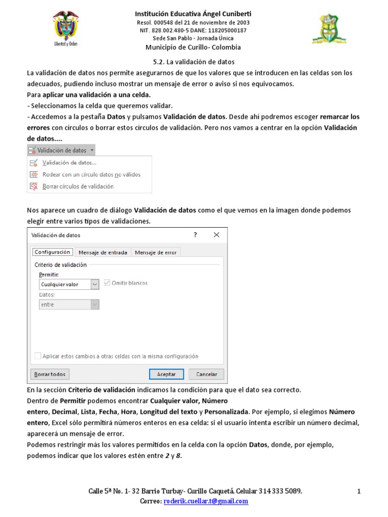 5.2. La Validación de Datos | PDF | Ciencias de la Computación | Software