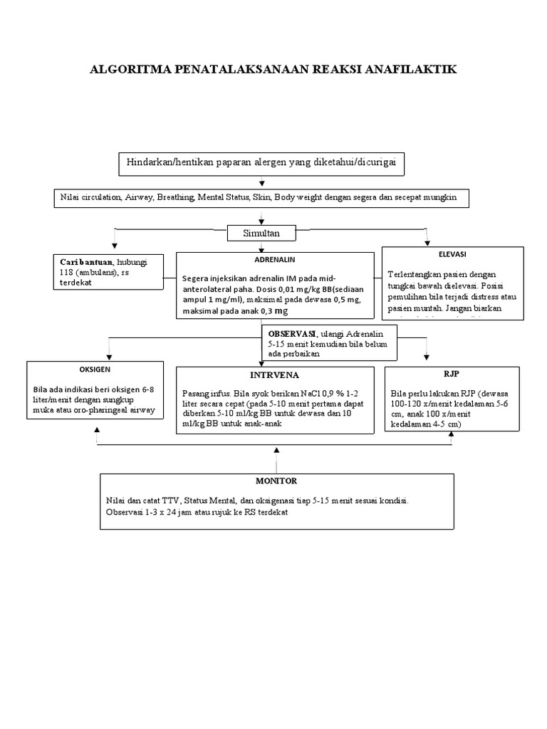 Algoritma Penatalaksanaan Reaksi Anafilaktik | PDF