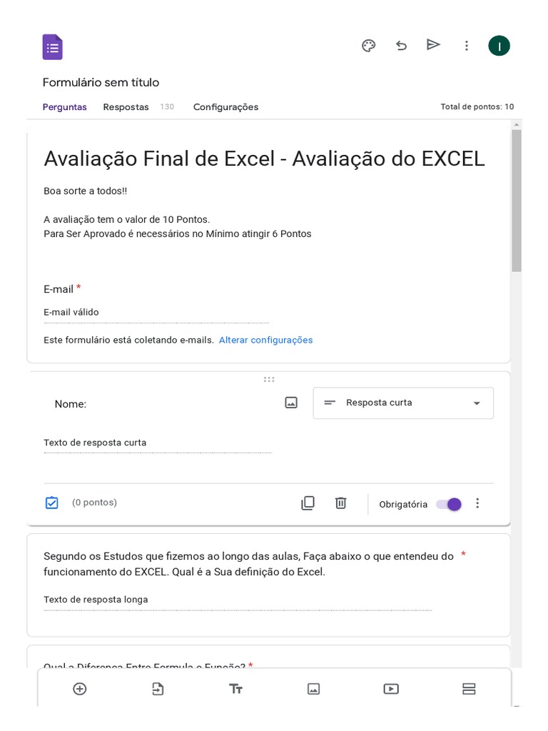 Prova Final EXcel PDF | PDF