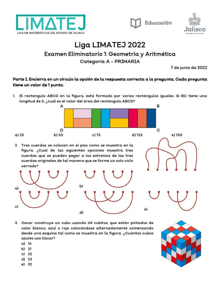 Liga LIMATEJ 2022 Eliminatoria 1 - PRIMARIA | PDF | Matemáticas