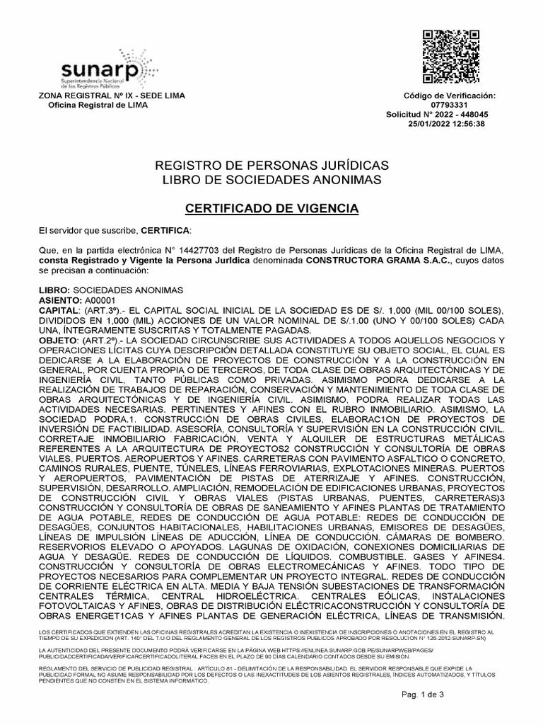 Vigencia Poder 2022 | PDF