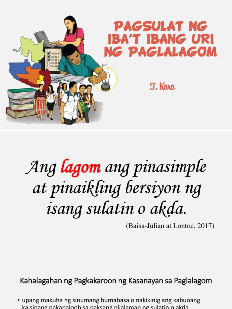 Q2_Lec-1_PAGSULAT-NG-IBAT-IBANG-URI-NG-PAGLALAGOM | PDF
