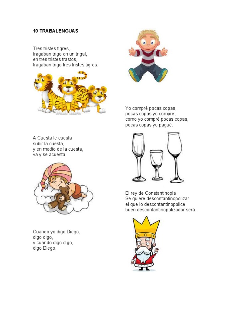 10 Trabalenguas | PDF | Comida y bebida