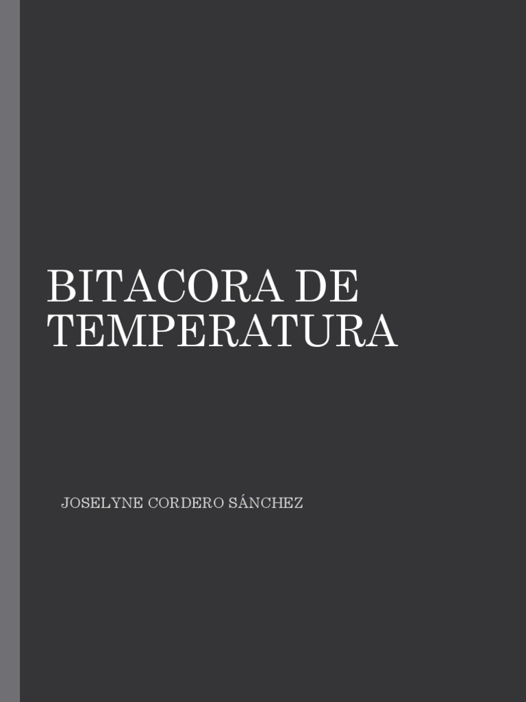 Bitacora de Temperatura | PDF