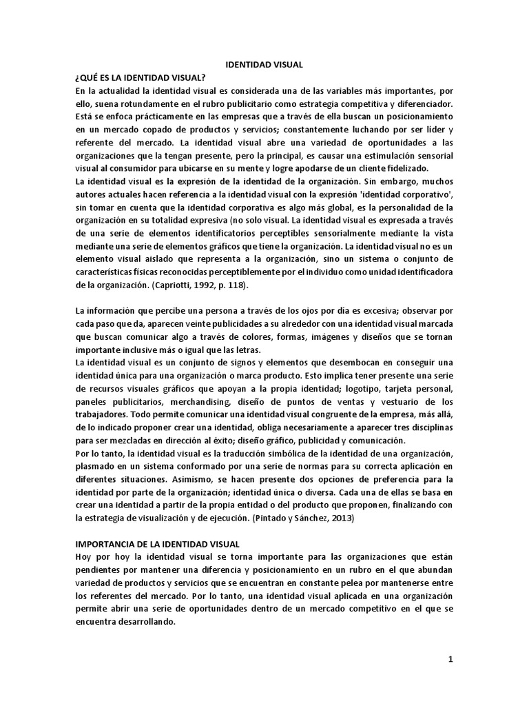 Identidad Visual | PDF | Publicidad | Mercado (economía)