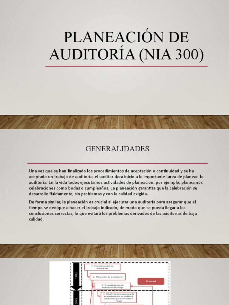 PLANEACIÓN DE AUDITORÍA (Nia 300) | PDF | Auditoría | Planificación